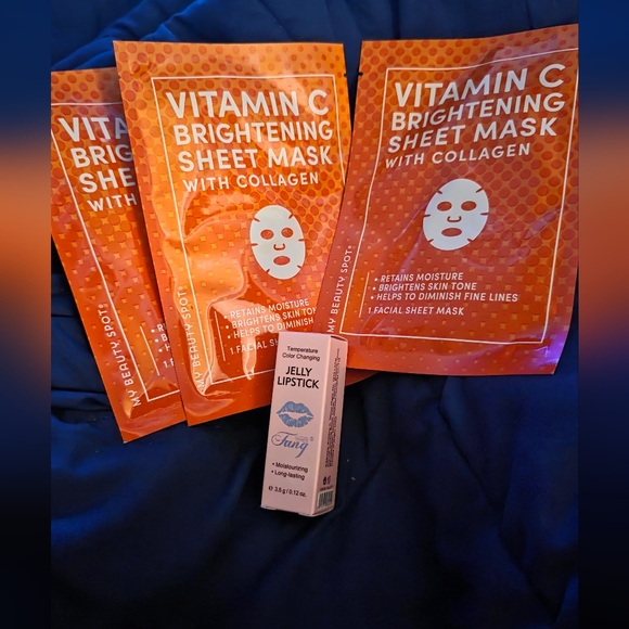 Office | 3 Brightening Masks With Collagen Plus Color Changing Lipstick ...